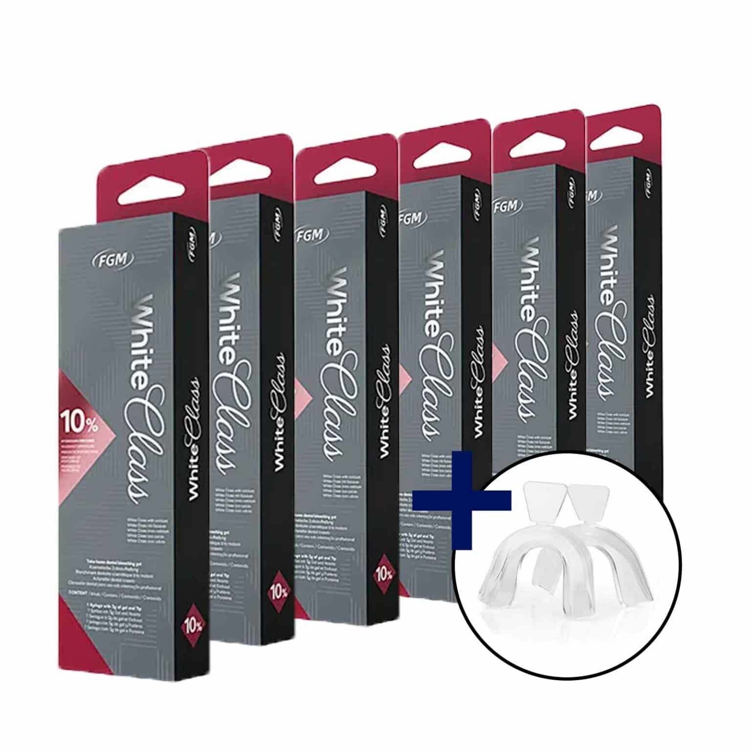 6 White Class 10% + 1 Par de Moldeira + Estojo - DentalBianco